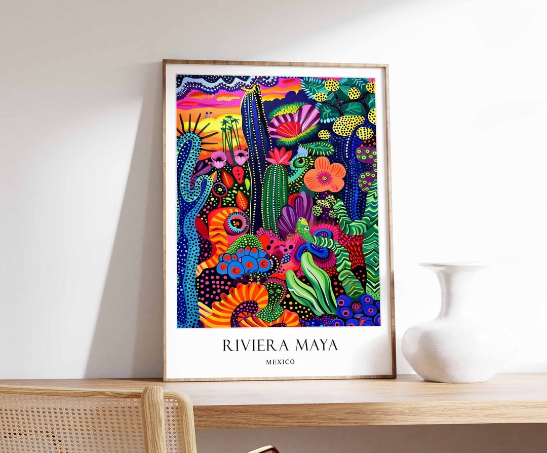 Riviera Maya Poster, Mexico Poster, Caribbean Poster, Tropical Poster ...