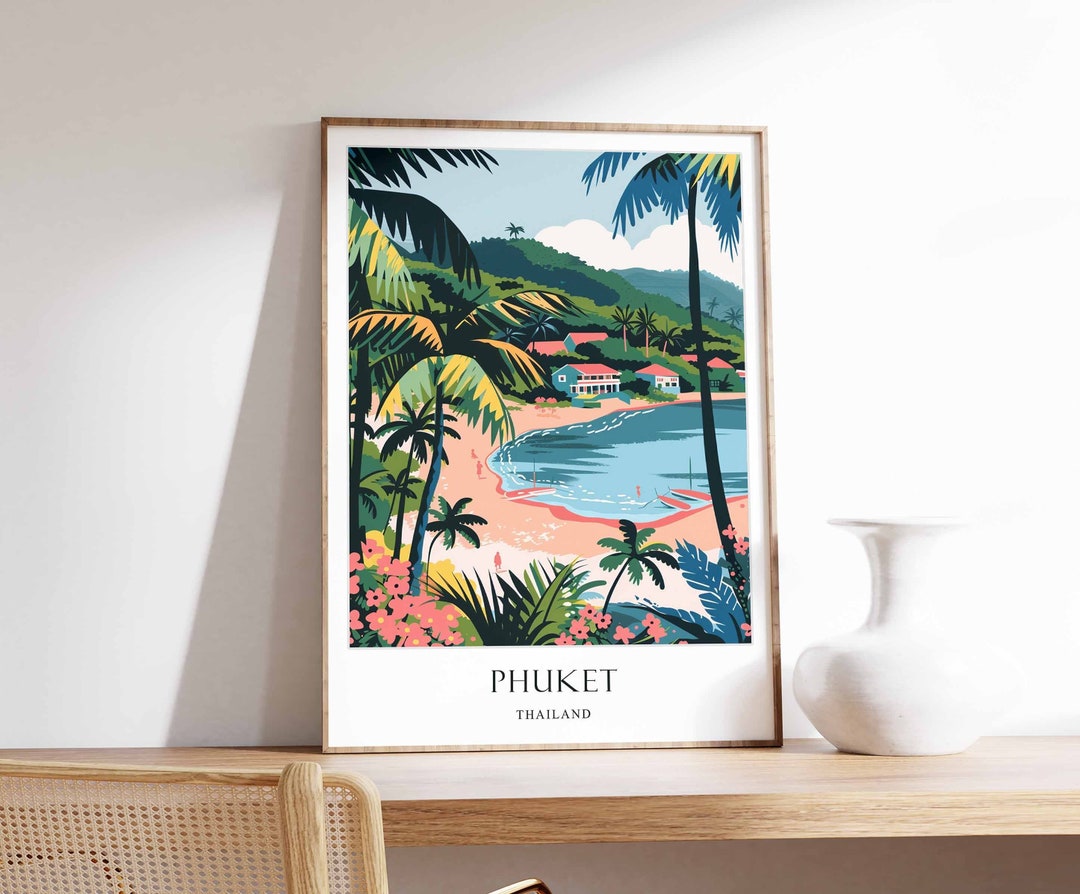Phuket Poster, Thailand Poster, Beach Poster, Asian Travel Poster ...