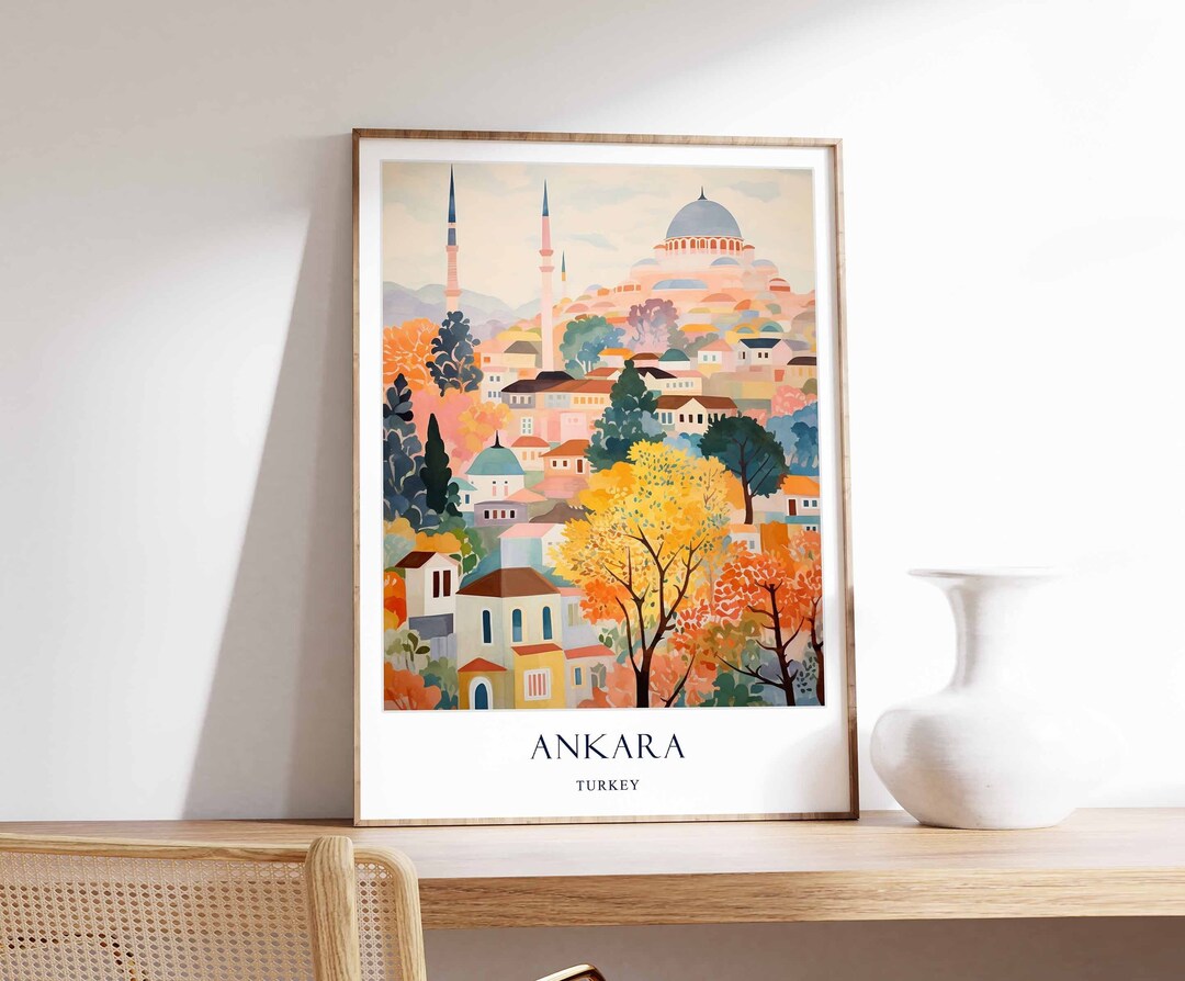 Ankara Poster, Turkey Poster, Travel Poster, Ankara Travel, Cityscape ...