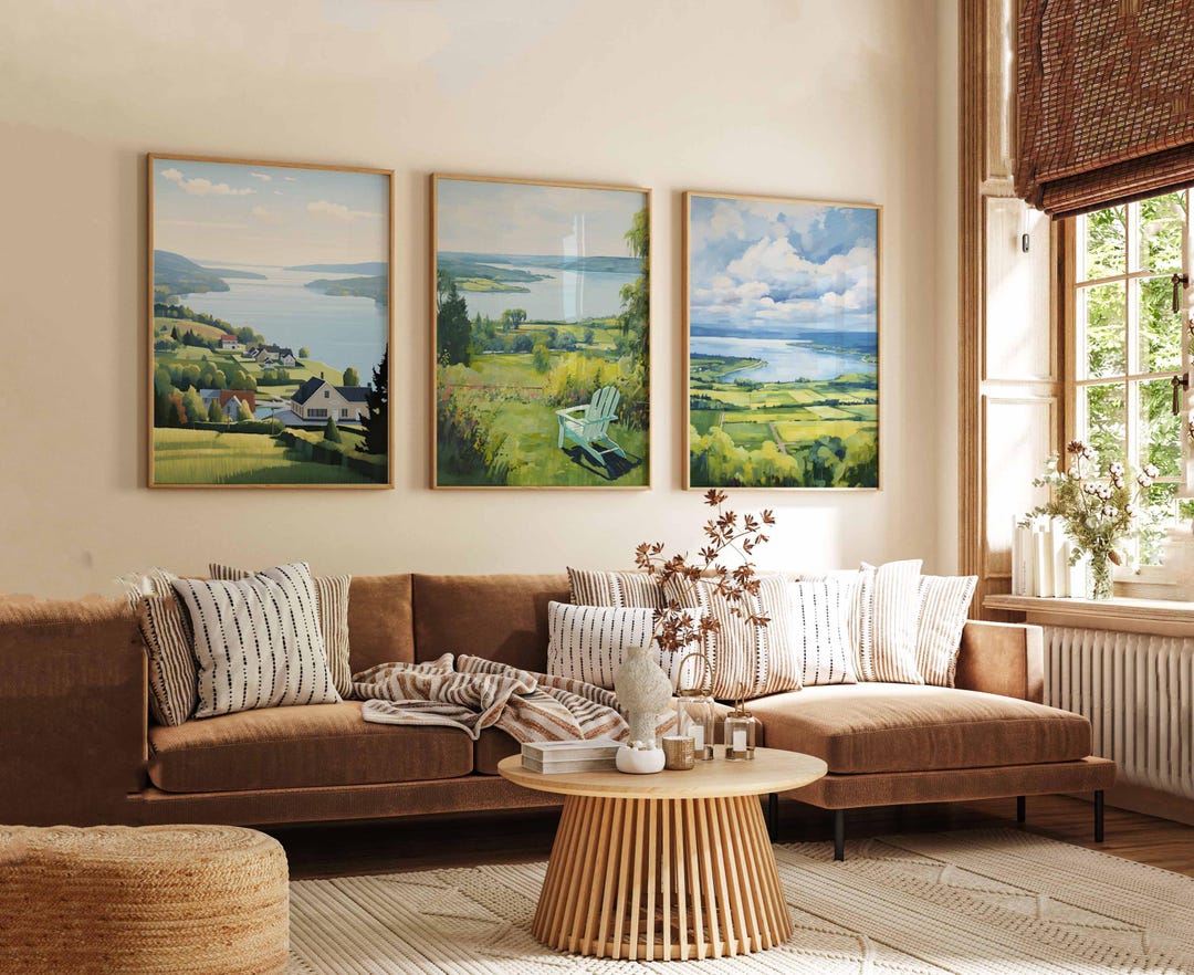 Set of 3 Finger Lakes New York Posters, Vintage Travel Prints, USA ...