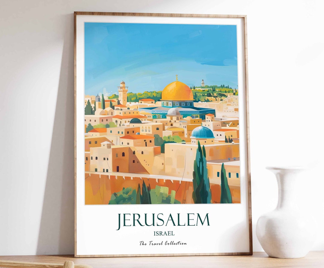 Jerusalem Print, Jerusalem Travel Poster, Israel Travel Poster, Middle ...