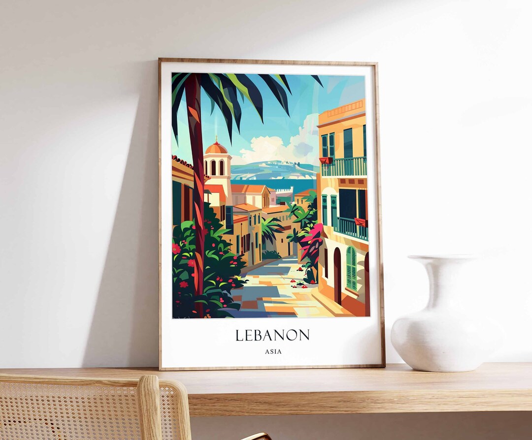 Lebanon Poster, Beirut Poster, Middle East Poster, Mediterranean Poster ...