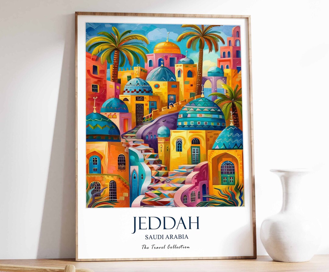 Jeddah Print, Jeddah Travel Poster, Saudi Arabia Poster, Islamic Decor ...
