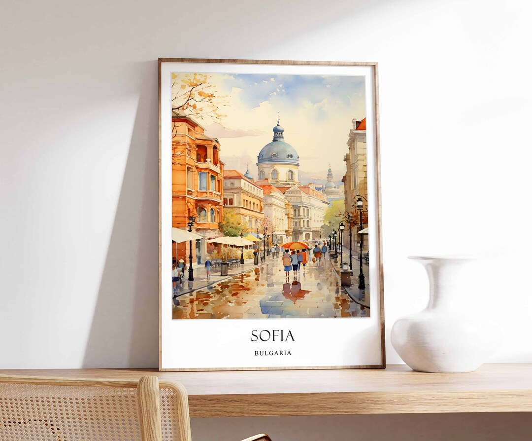 Sofia Poster, Bulgaria Poster, Balkan Poster, European Poster, Museum Poster, Landmark Poster ...