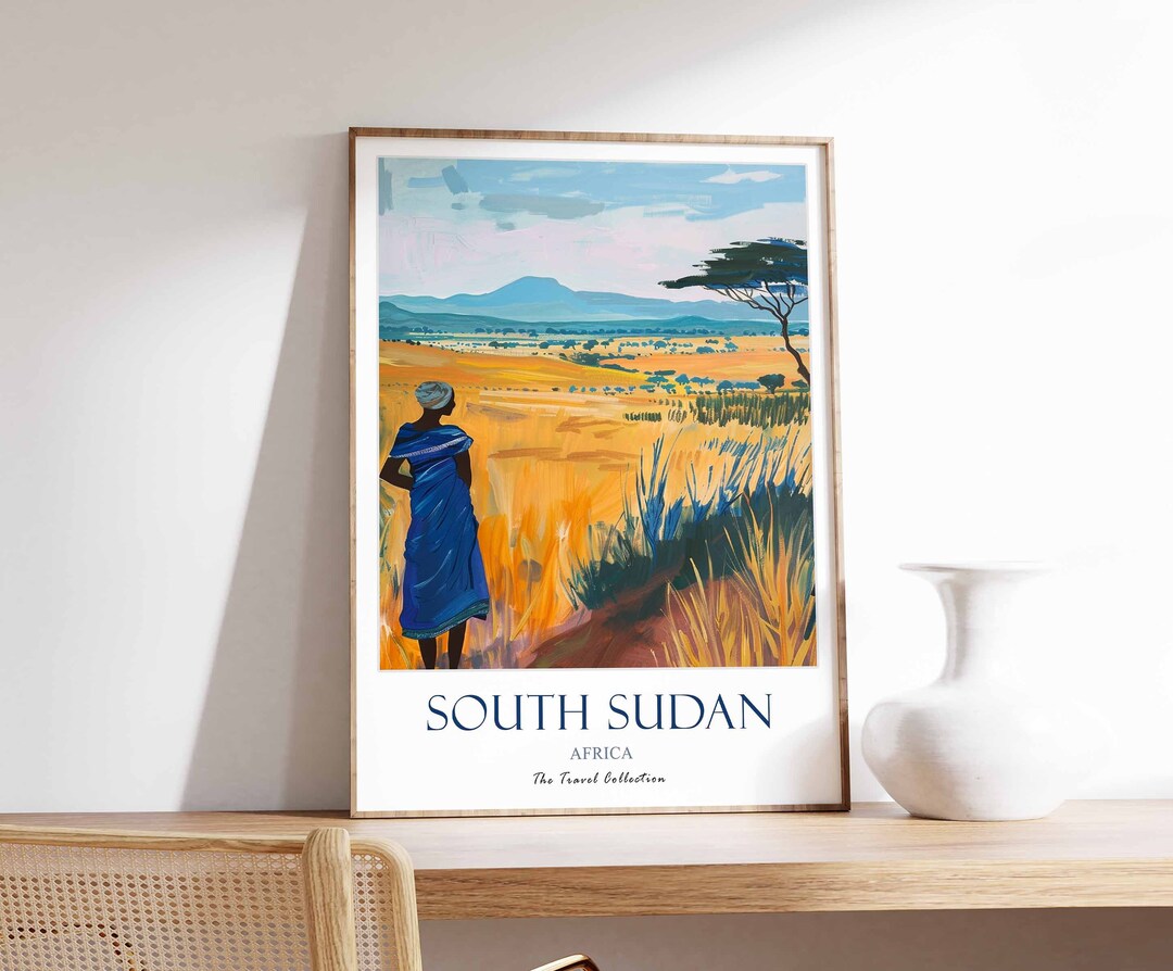 South Sudan Poster, Wildlife Poster, Africa Poster, African Print ...