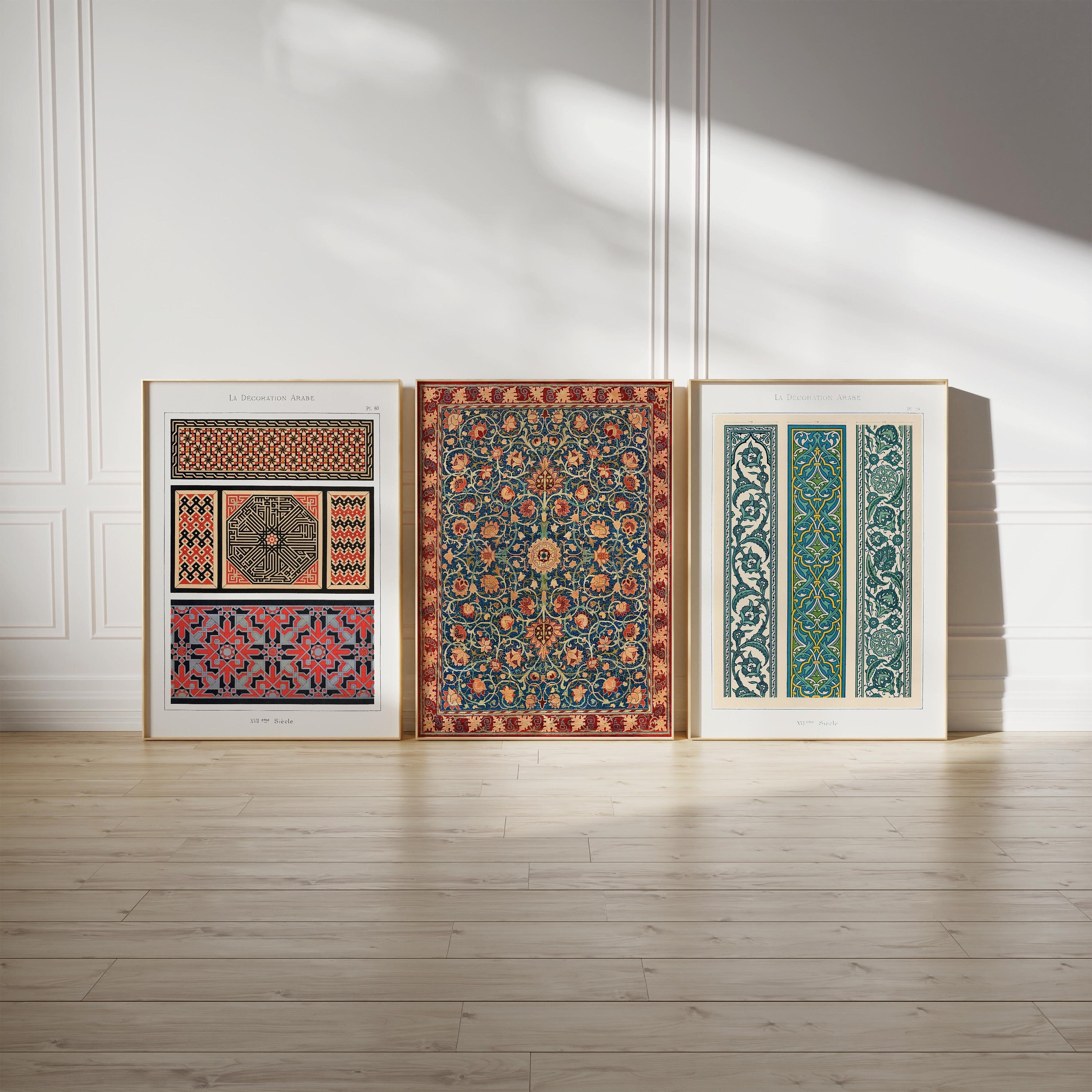 Set of 3 Persian Posters, Persian Wall Art, Vintage Arabic Decor ...