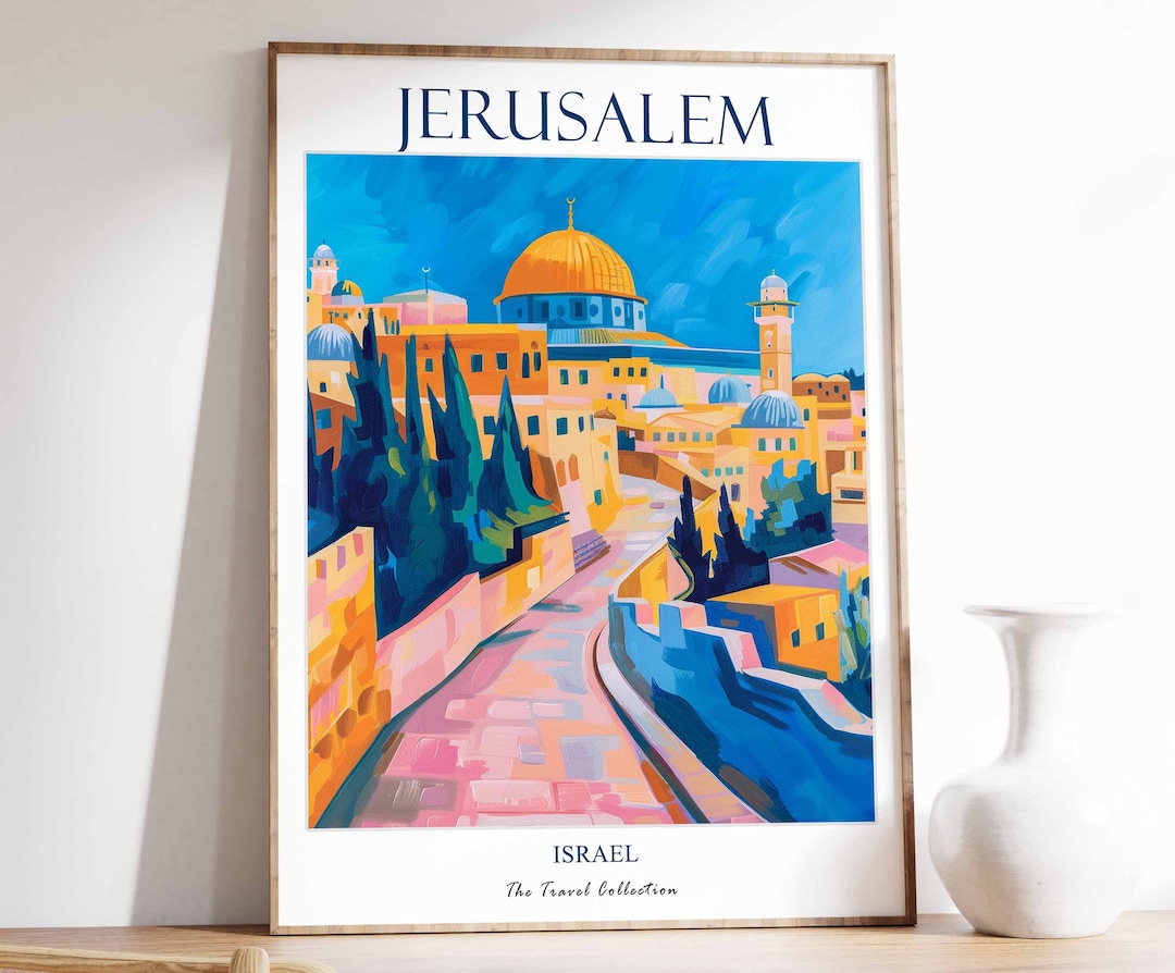 Jerusalem Print, Jerusalem Travel Poster, Israel Travel Poster, Middle ...