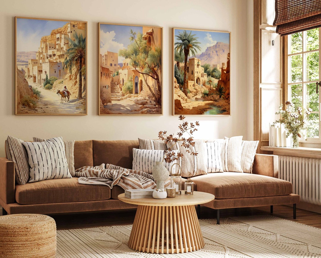 Set of 3 Algeria Posters, Vintage Algerian Aesthetic Prints, Algerian ...