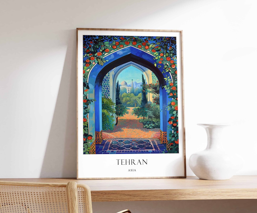 Tehran Poster, Islamic Decor, Islamic Art, Middle Eastern Art, Tehran ...