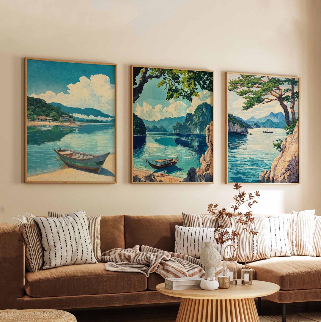 Set of 3 Palawan Posters, Philippines Travel Prints, Palawan Wall Art ...