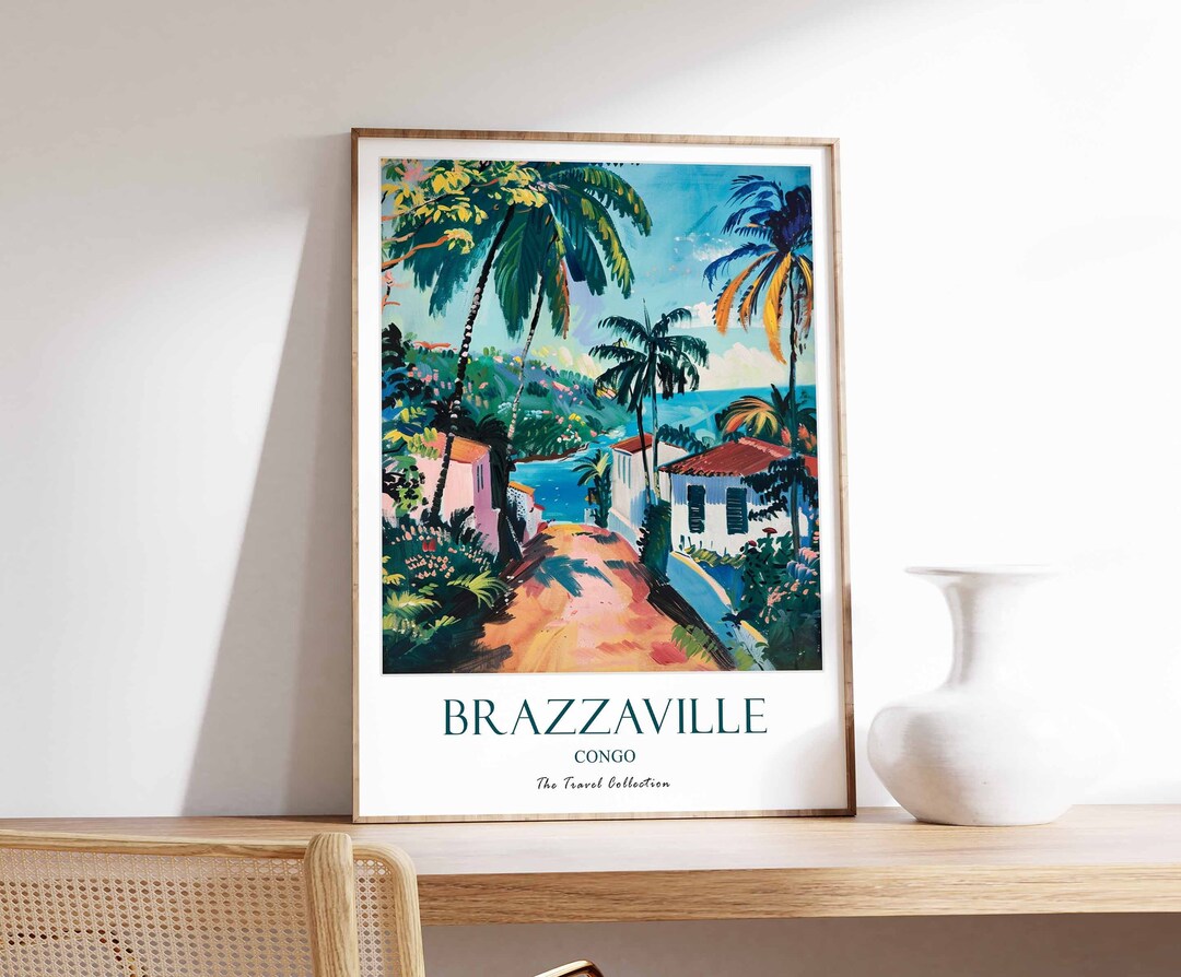 Brazzaville Poster, Congo Poster, Africa Poster, Travel Poster, Culture ...