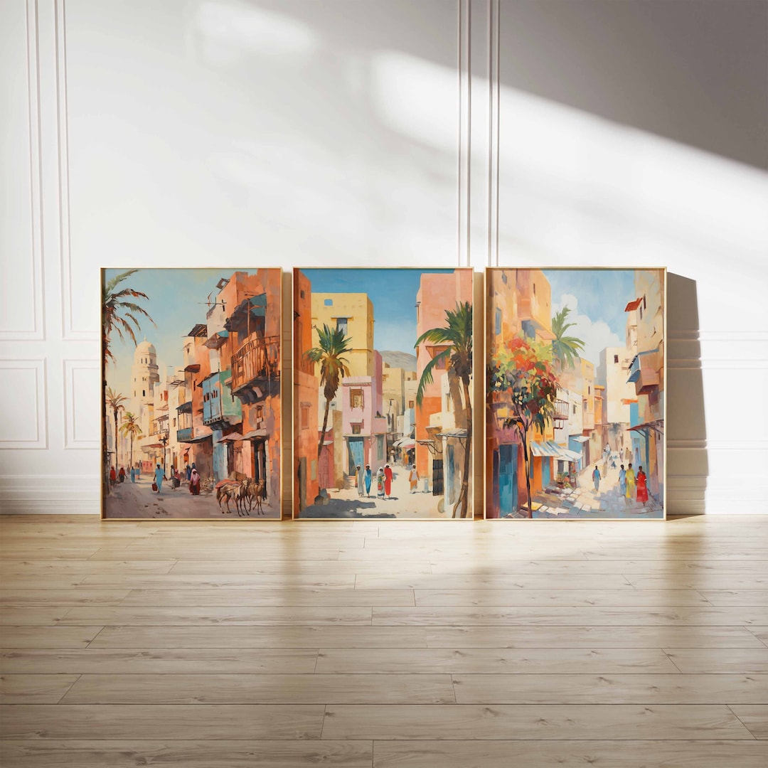 Set of 3 Egypt Posters, Vintage Egyptian Aesthetic Prints, Egypt Travel ...