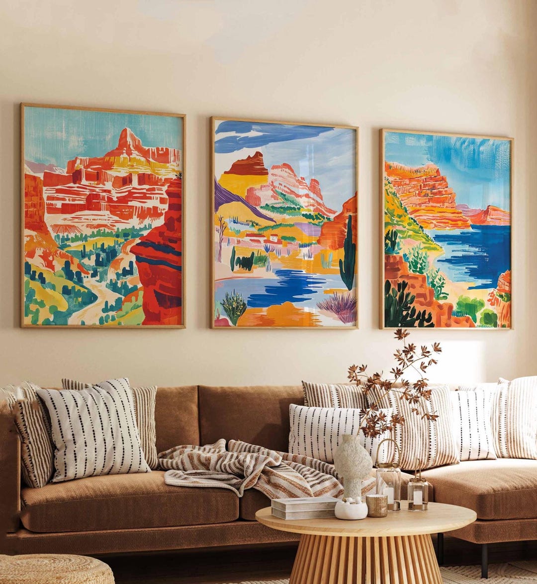 Set of 3 Utah Posters, USA Prints, Southwestern Wall Art Sets, Utah ...