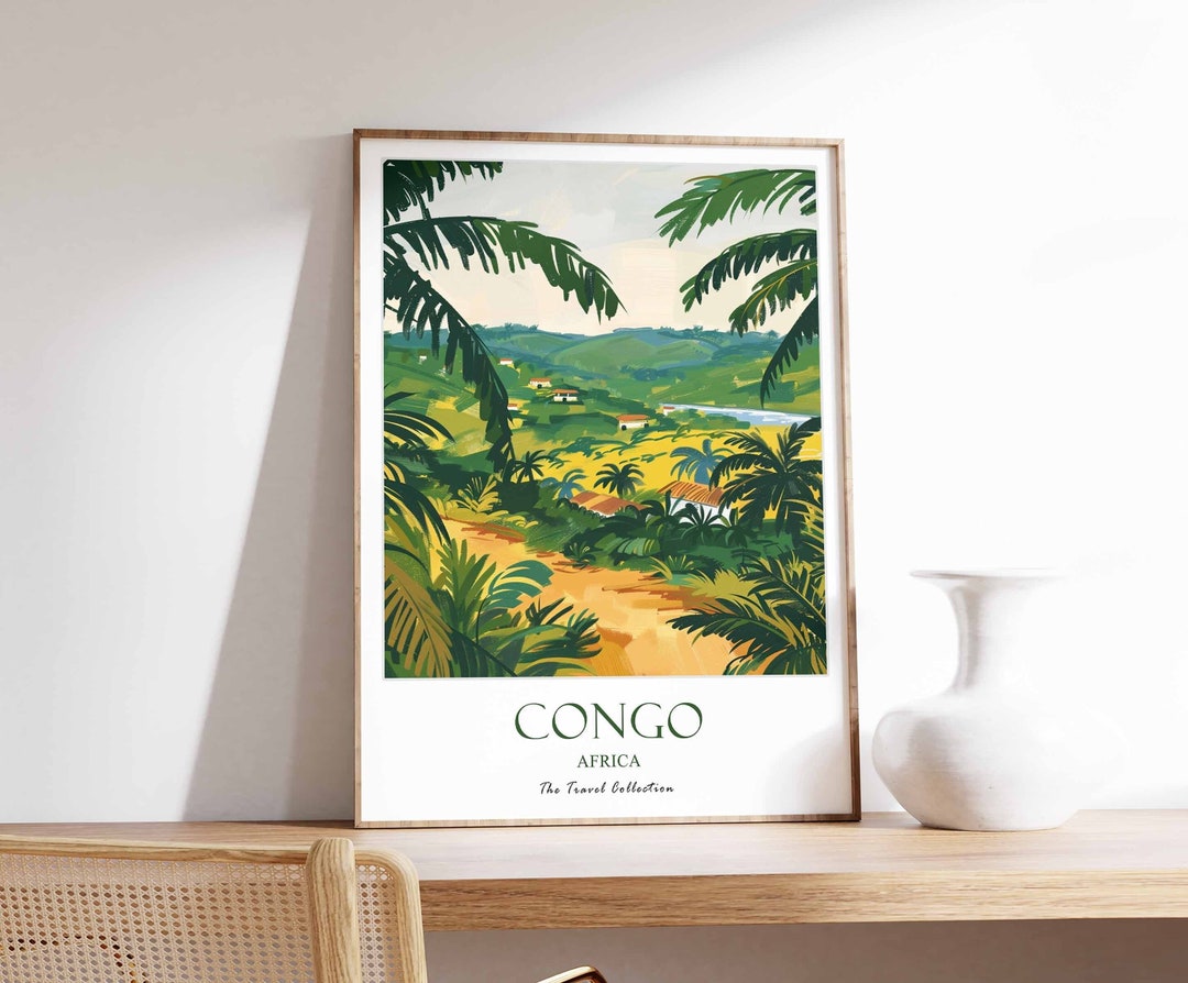 Congo Poster, Africa Poster, Jungle Poster, Rainforest Poster, Wildlife ...
