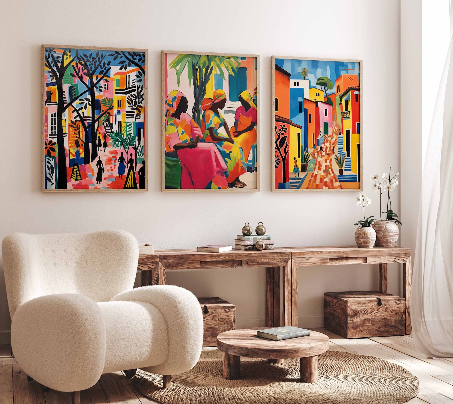 Set of 3 African Posters, Vintage African Aesthetic Prints, Nigeria ...