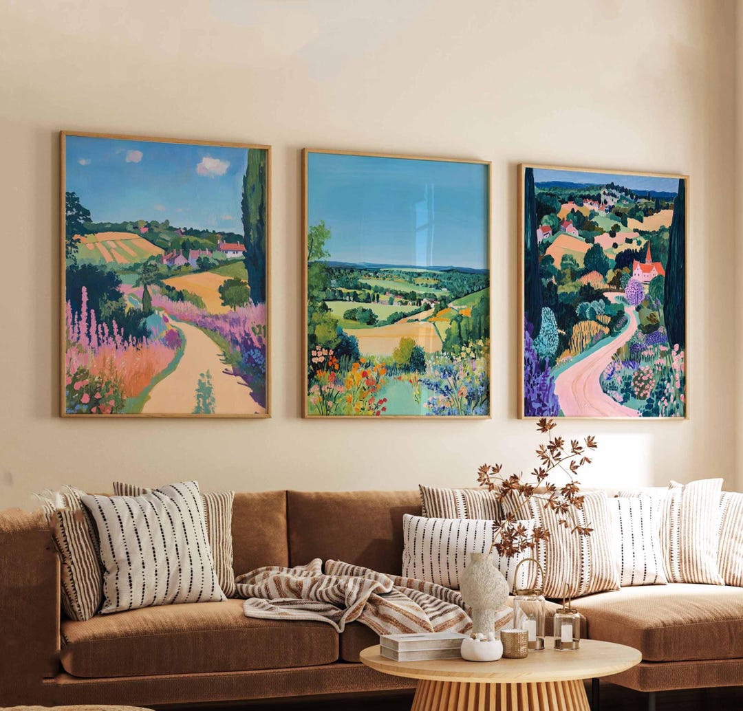 Set of 3 Warwickshire Posters, England Travel Prints, Countryside Wall ...