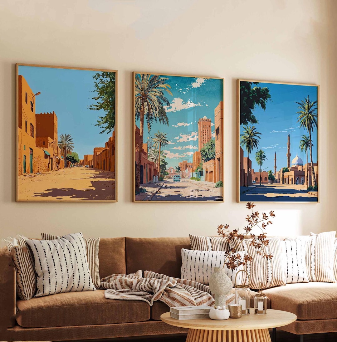 Set of 3 Khartoum Posters, Khartoum Wall Art, Khartoum Prints, Travel ...