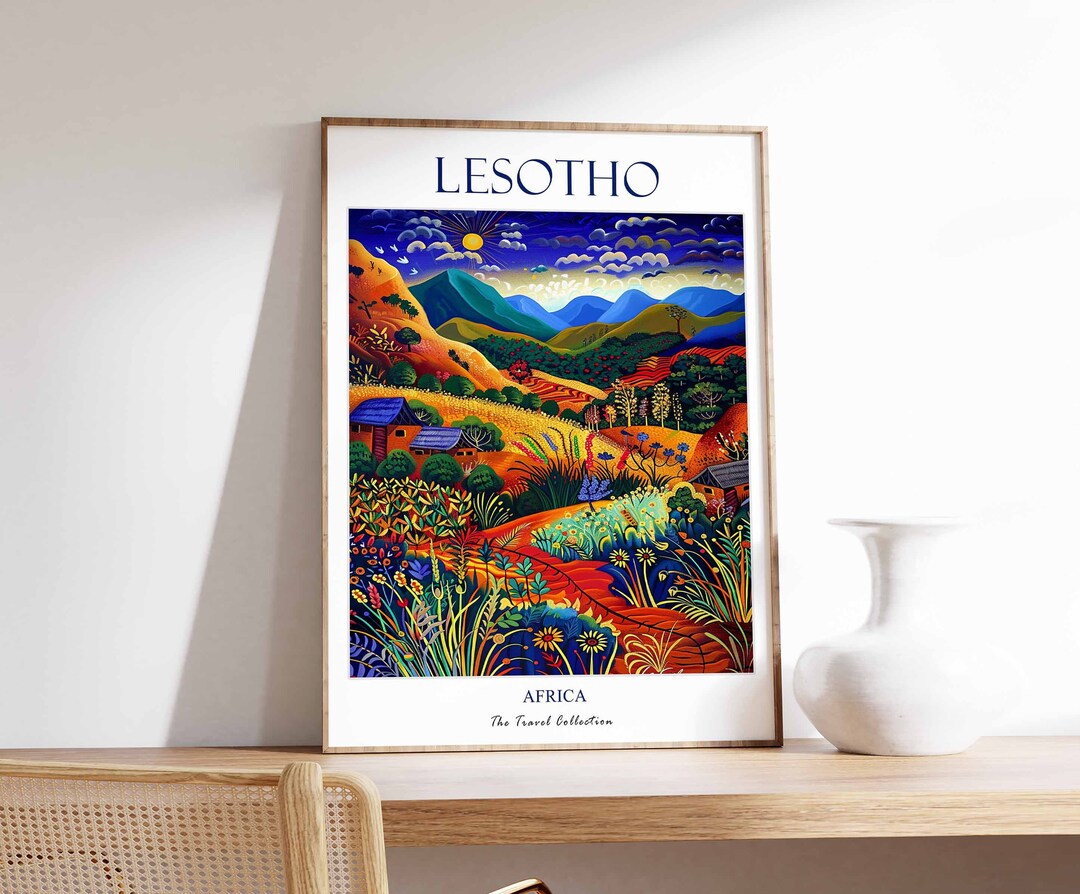 Lesotho Poster, Drakensberg Poster, Africa Poster, African Print ...