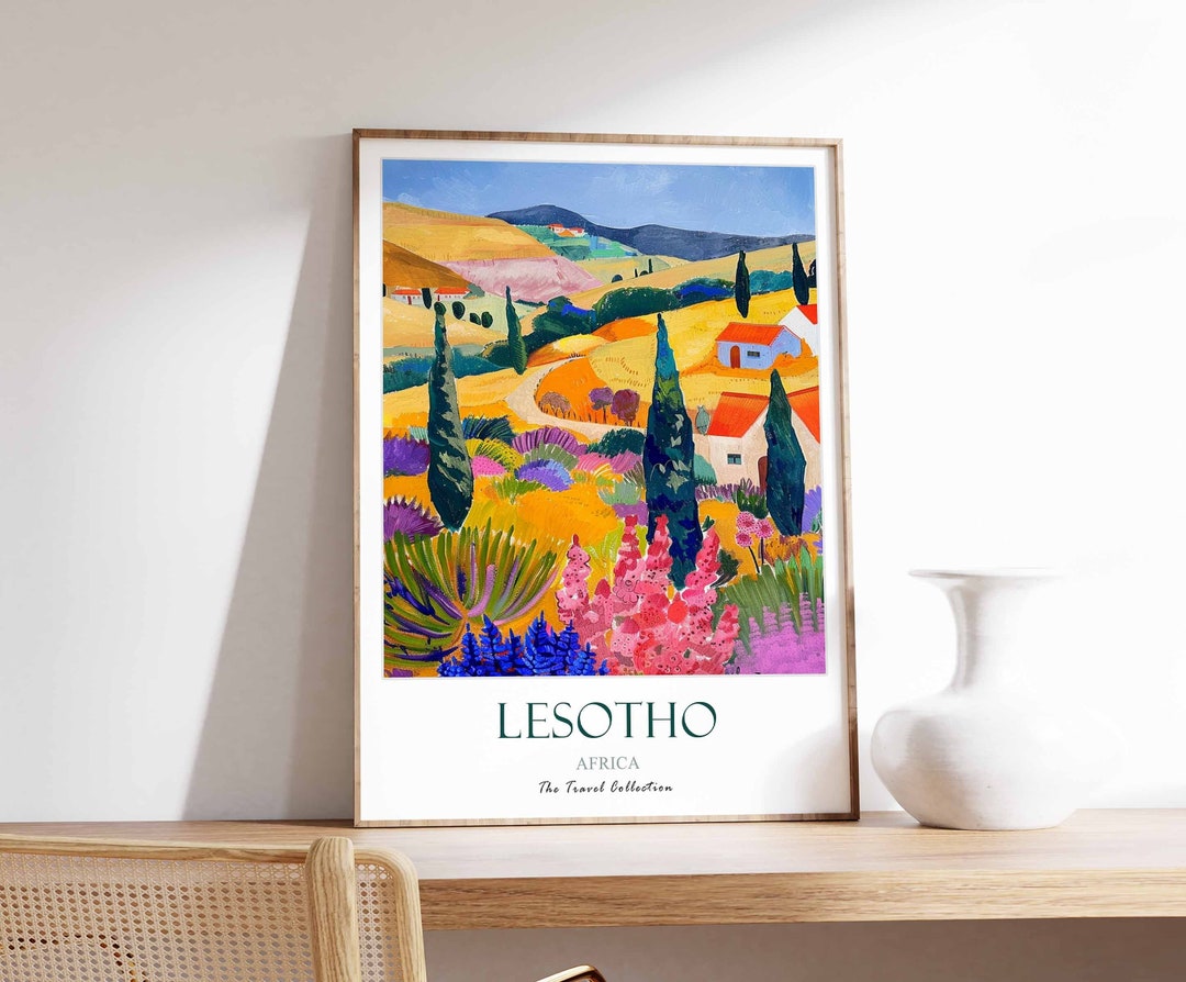 Lesotho Poster, Drakensberg Poster, Africa Poster, African Print ...