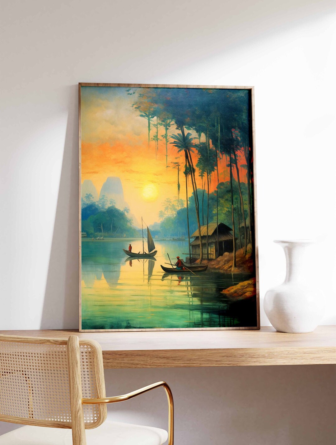 Bangladesh Travel Poster, Vintage Bangladeshi Art, Asian Wall Art ...