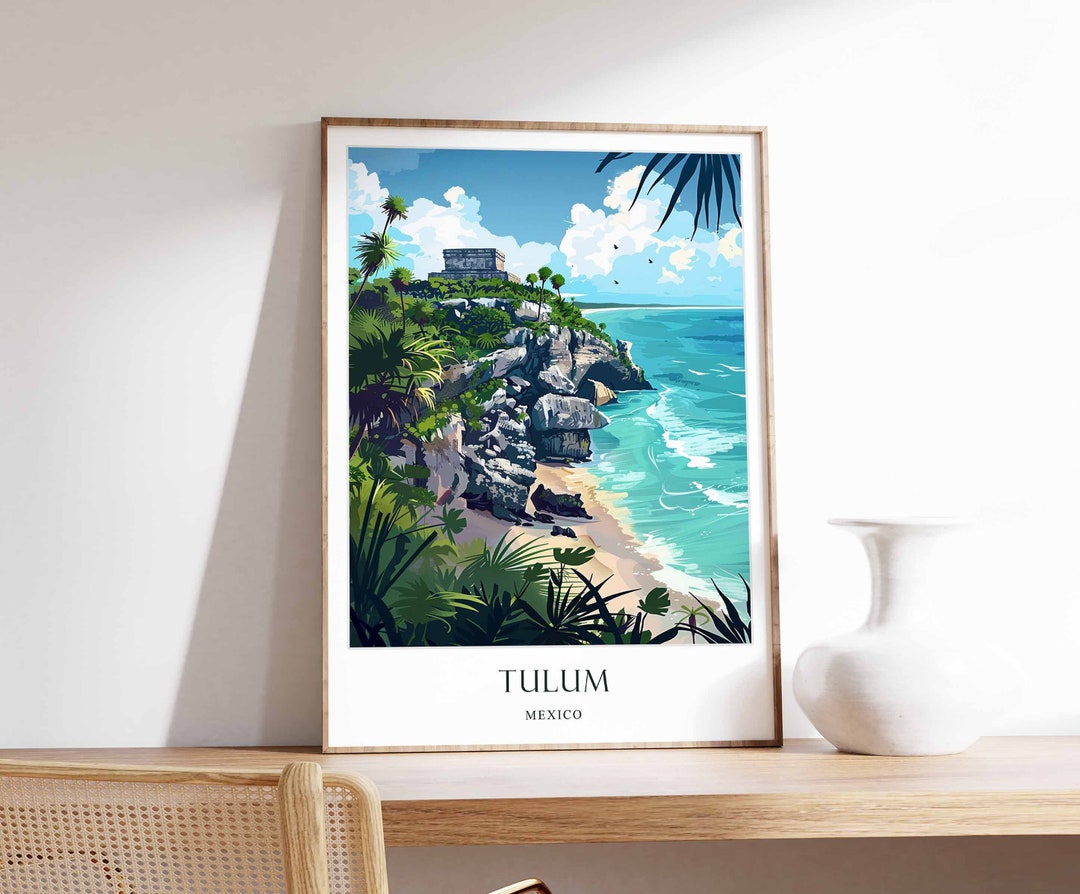 Tulum Poster, Mexico Poster, Mayan Poster, Tulum Travel Print, Tulum ...
