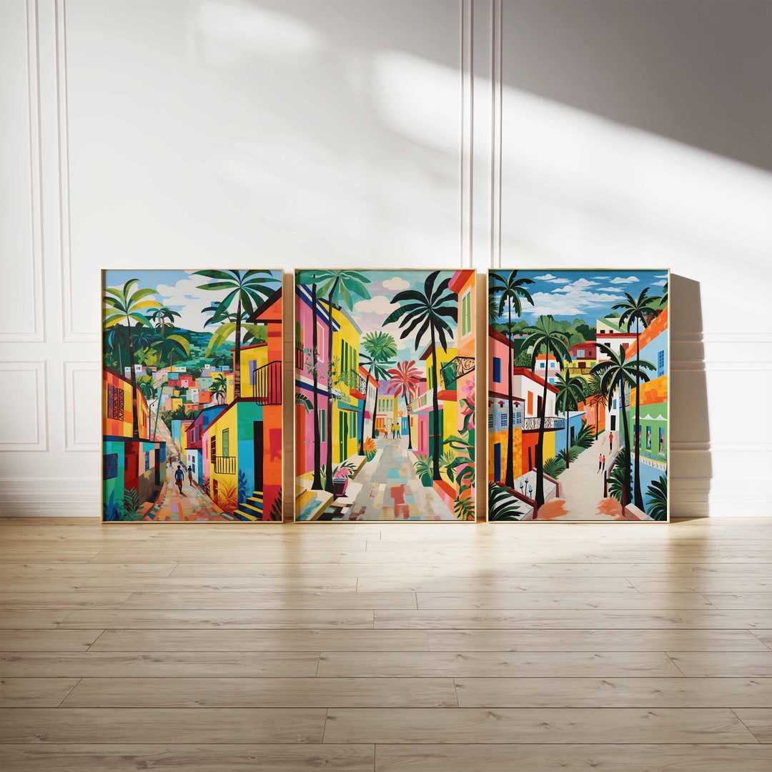 Set of 3 Dominican Republic Travel Posters, Vintage Caribbean Art ...