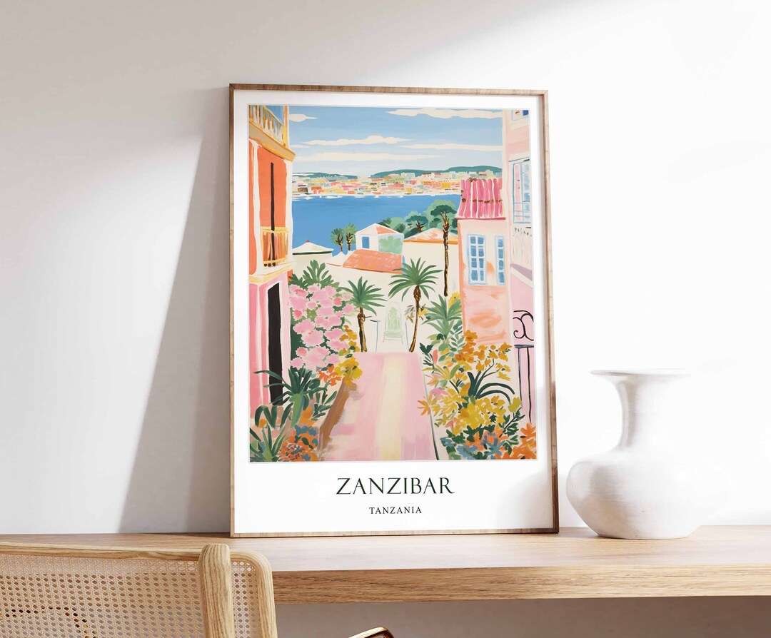 Zanzibar Poster, Tanzania Poster, Beach Poster, African Poster, Coastal ...