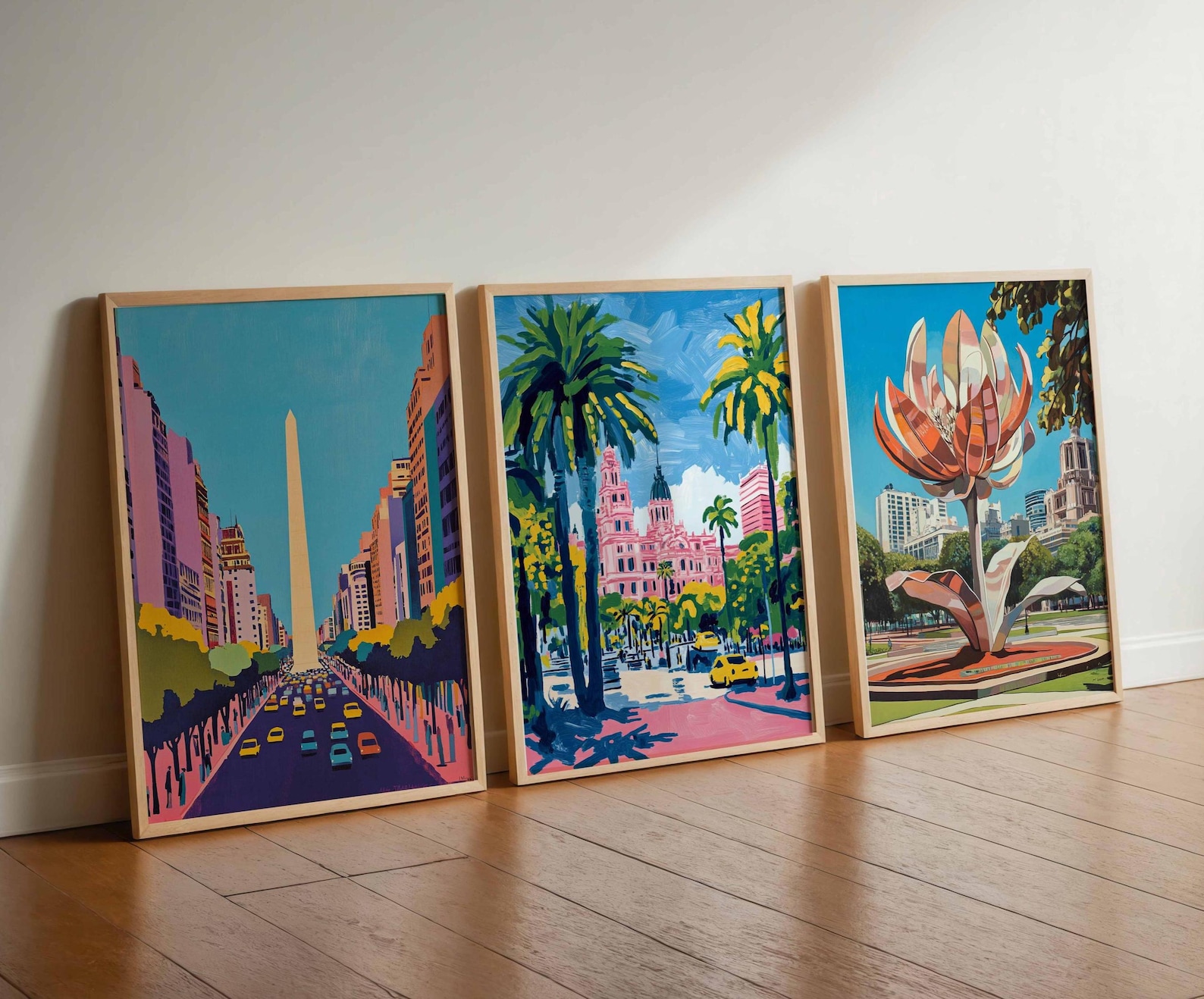 Buenos Aires Poster Set of 3 – Argentina City Wall Art Prints – Travel Poster Home Decor – South ...