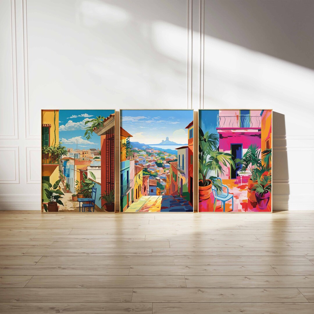 Set of 3 Venezuela Poster Set, Vintage Venezuela Floral Prints ...