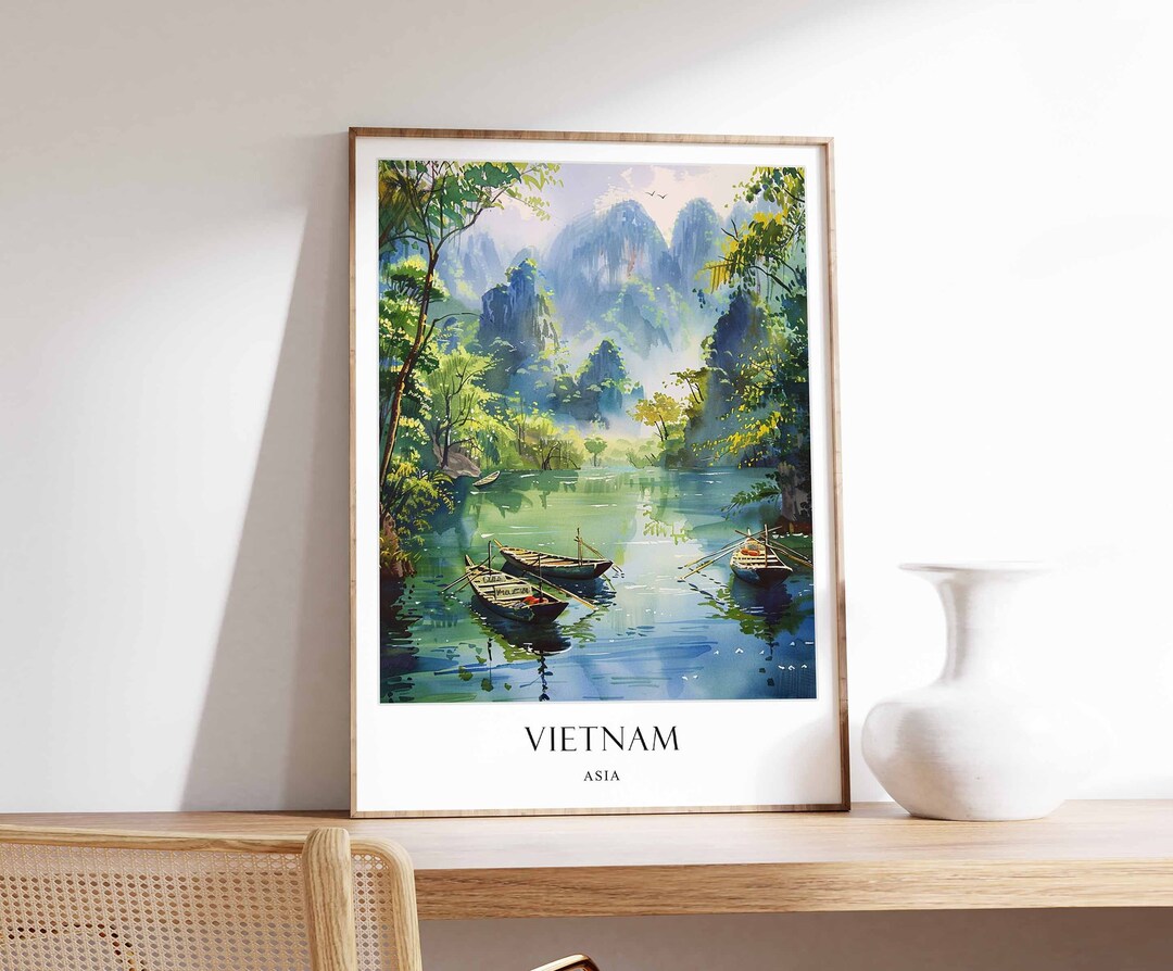 Vietnam Poster, Vietnam Home Décor Prints, Vietnam Wall Art, Ha Long ...
