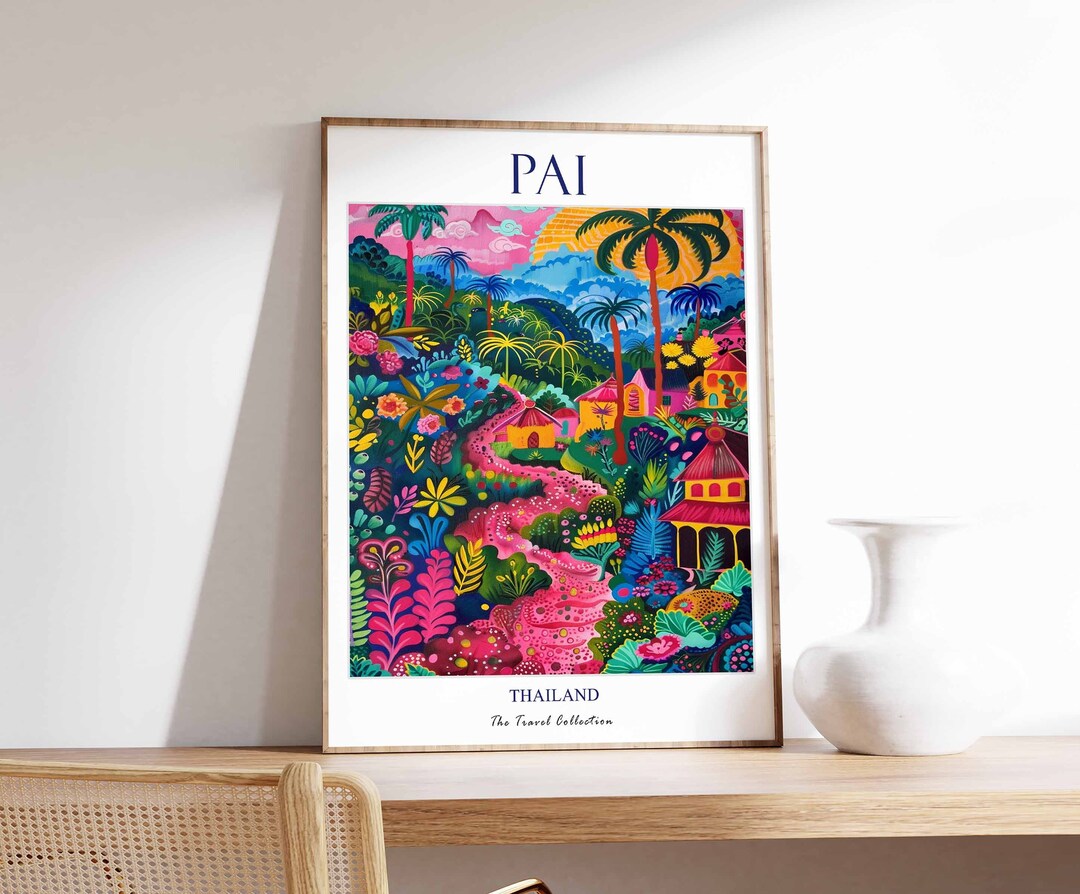 Pai Poster, Thailand Poster, Phuket Poster, Asian Decor, Thailand ...