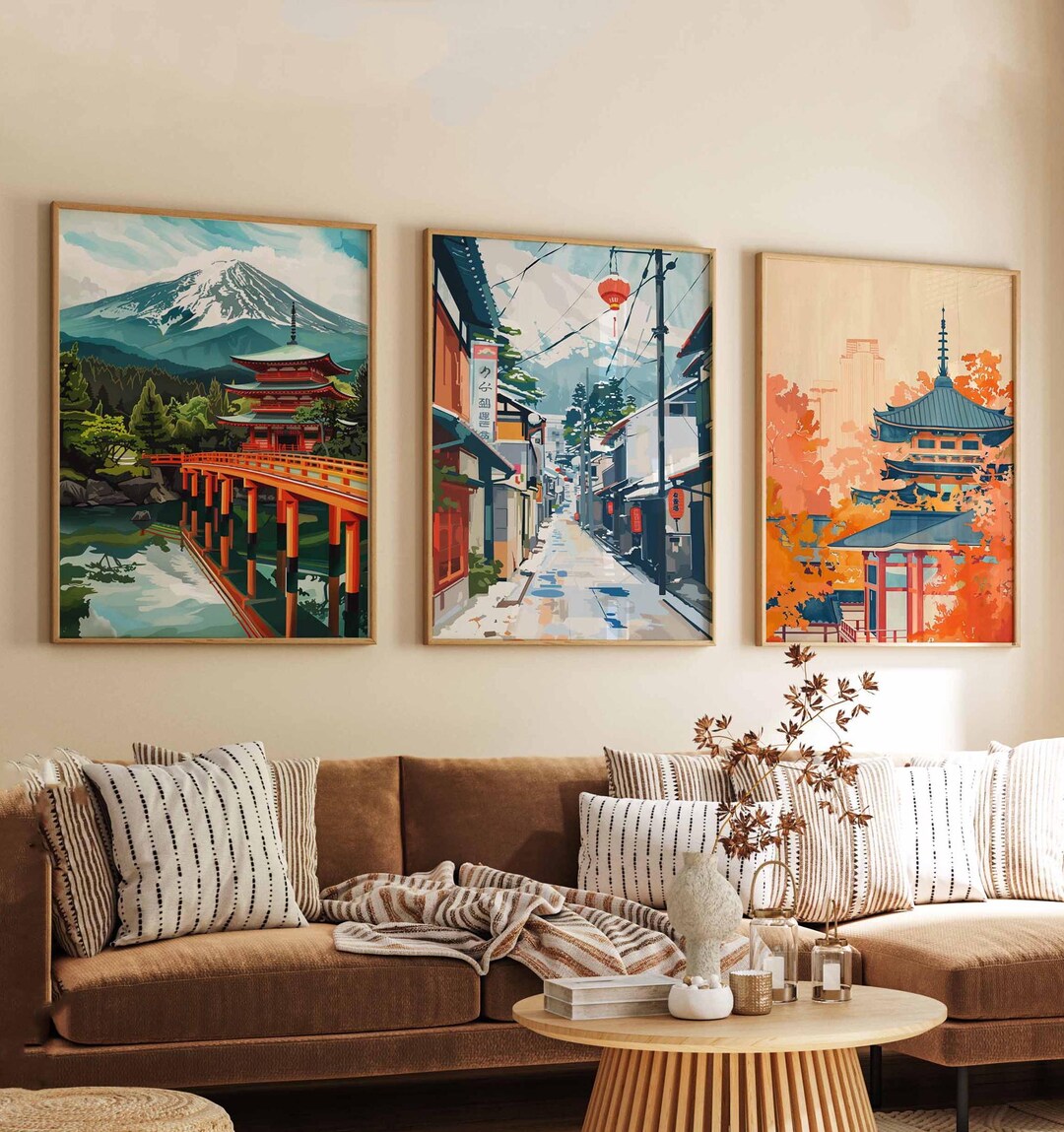 Set of 3 Sendai Posters, Sendai Japan Prints, Tohoku Region Wall Art ...