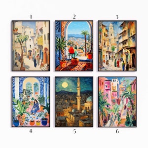 Syrian Travel Poster Set, Syria Travel Print, Islamic Art, Muslim Decor ...