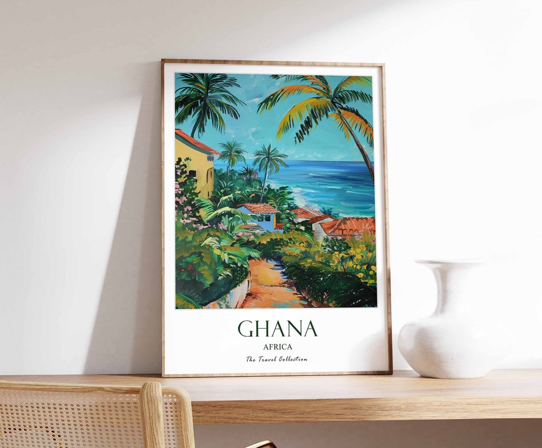 Ghana Poster, Africa Travel Poster, Africa Poster, African Print, Ghana ...