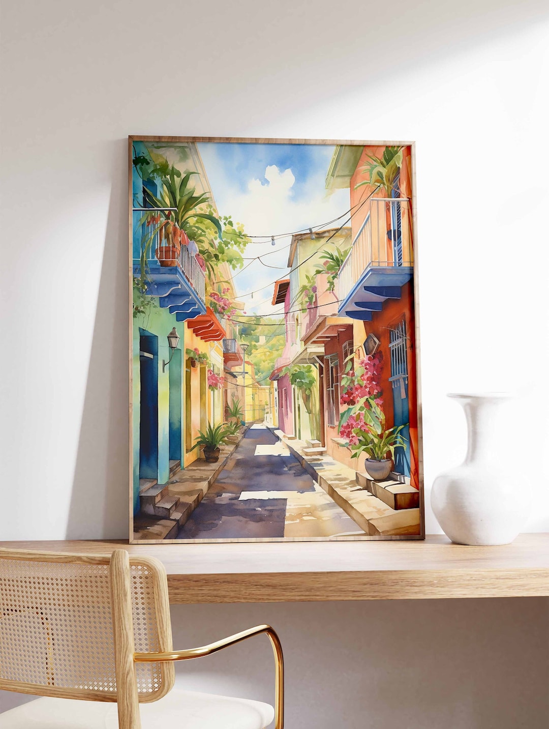 Dominican Republic Travel Poster, Caribbean Decor, Tropical Caribbean ...
