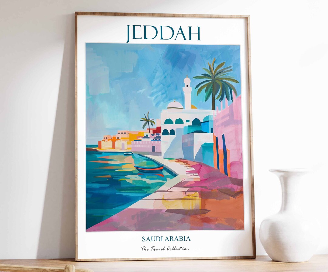 Jeddah Print, Jeddah Travel Poster, Saudi Arabia Poster, Islamic Decor ...