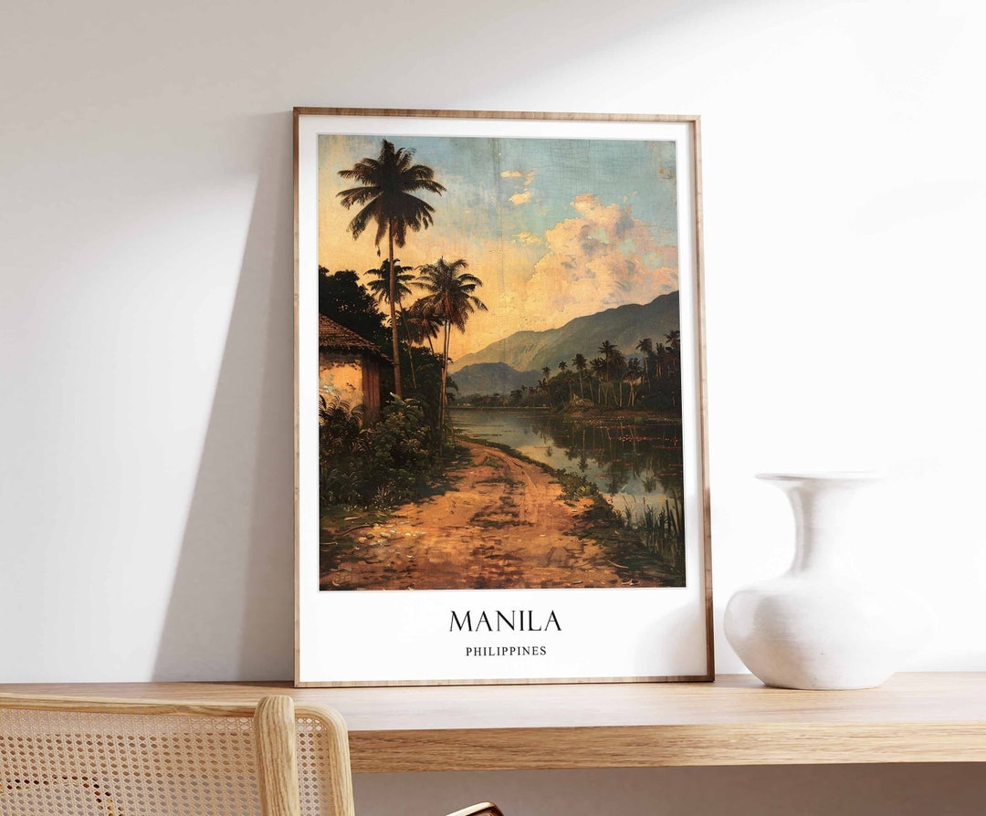 Manila Poster, Filipino Culture Decor, Historic Manila Artwork ...