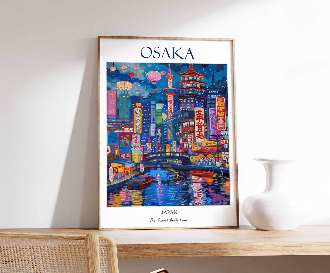 Osaka Poster, Japan Poster, Asian Poster, Eastern Decor, Geisha Poster ...