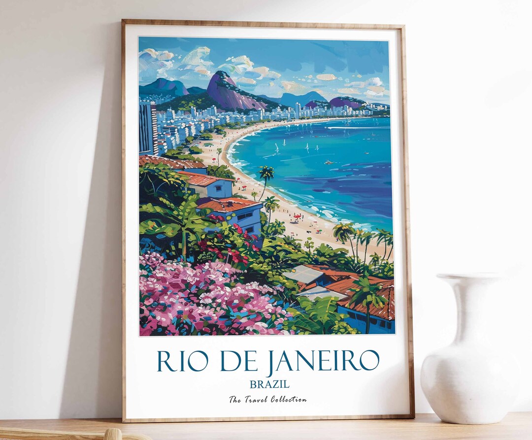 Rio De Janeiro Print, Rio De Janeiro Travel Poster, Brazil Travel Print ...