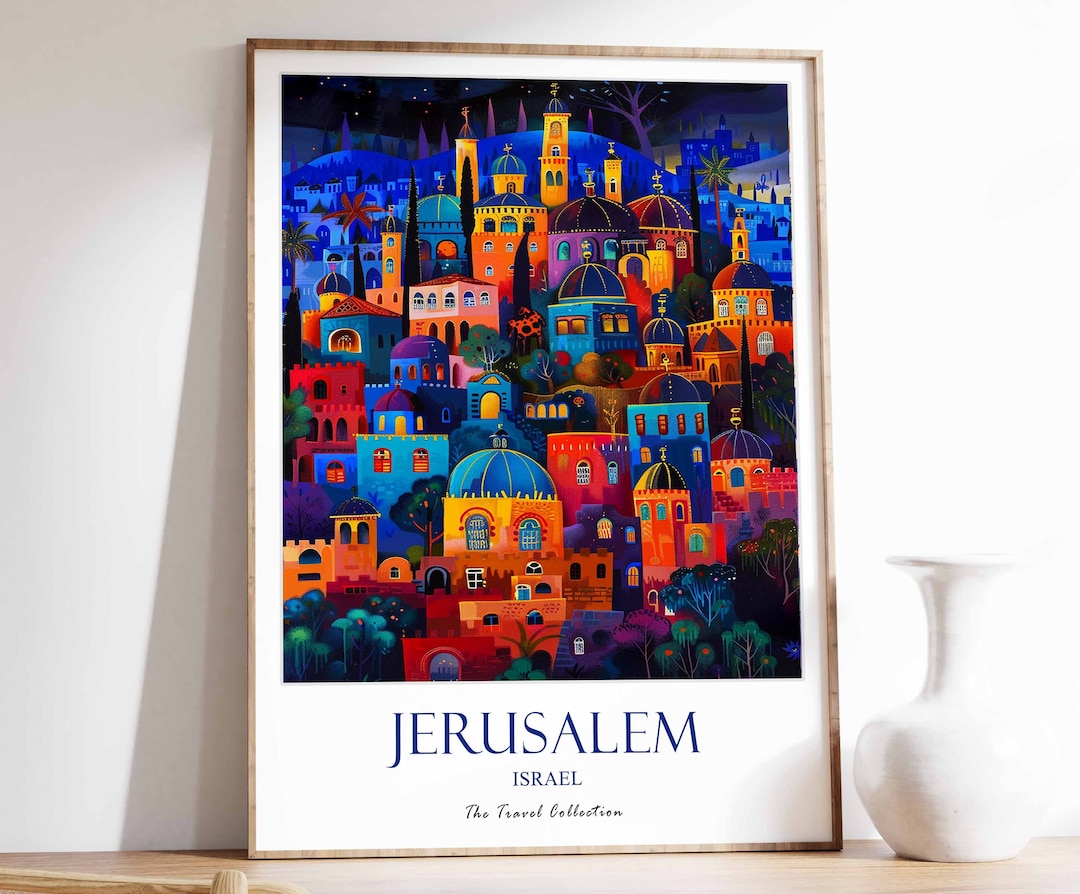 Jerusalem Print, Jerusalem Travel Poster, Israel Travel Poster, Middle ...