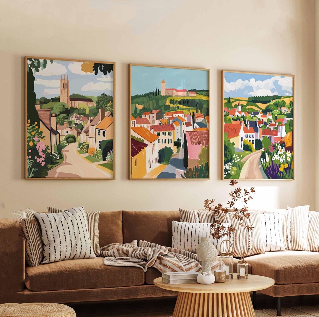 Set of 3 Helmsley Posters, England Travel Prints, Yorkshire Wall Art ...