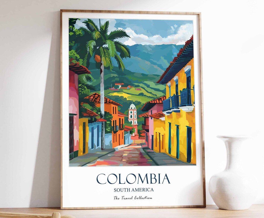 Colombia Print, Colombia Travel Poster, South America Travel Art ...