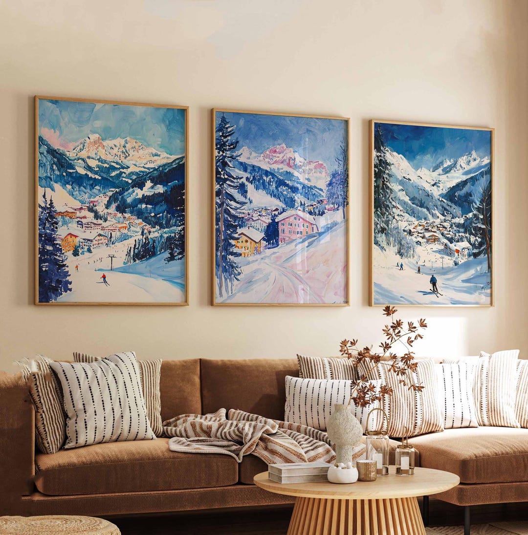 Engelberg Ski Poster Set, Engelberg Print, Switzerland Poster ...