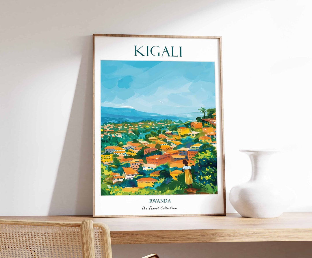 Kigali Poster, Rwanda Poster, Africa Poster, African Print, Kigali Wall ...