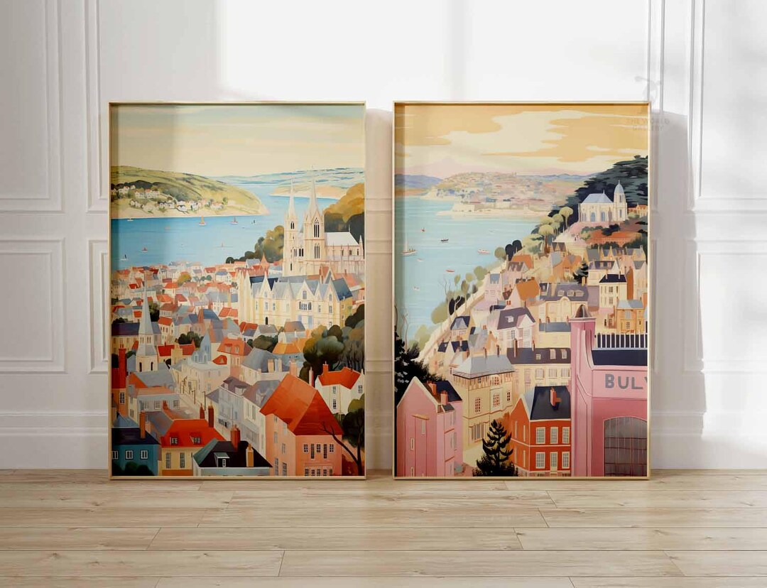 Beaulieu Poster Set of 2, New Forest Travel Print, Vintage UK Wall Art ...