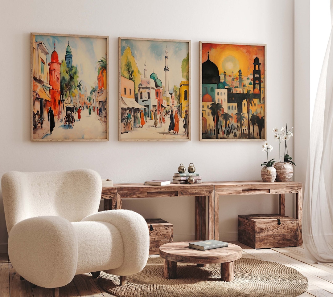 Set of 3 Pakistan Poster Set, Vintage Pakistani Street Art Prints ...