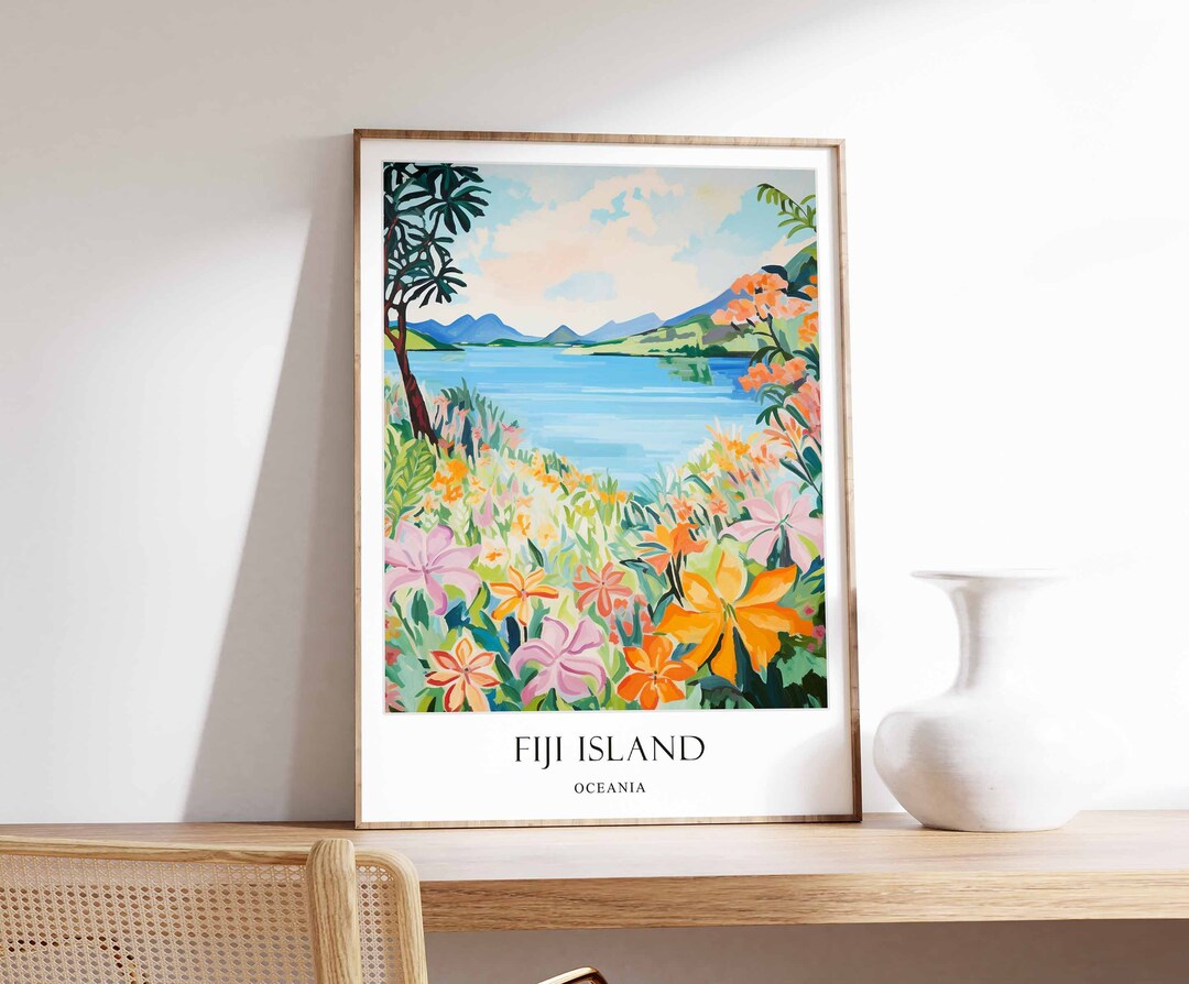 Fiji Poster, South Pacific Poster, Island Poster, Paradise Poster ...
