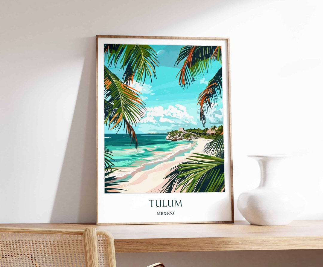 Tulum Poster, Mexico Poster, Mayan Poster, Tulum Travel Print, Tulum ...