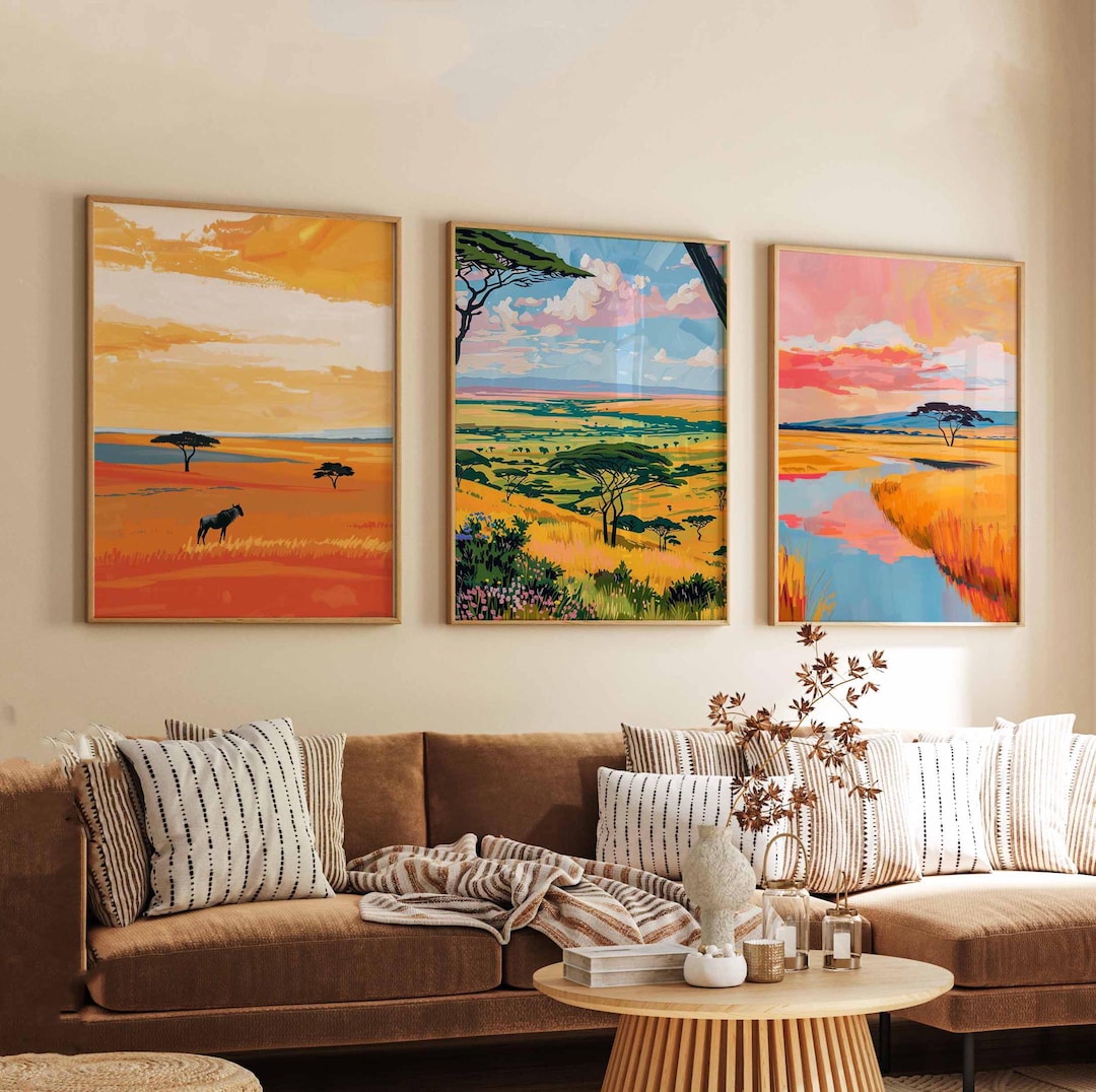 Set of 3 Maasai Mara Posters, Maasai Mara Kenya Prints, Maasai Mara ...