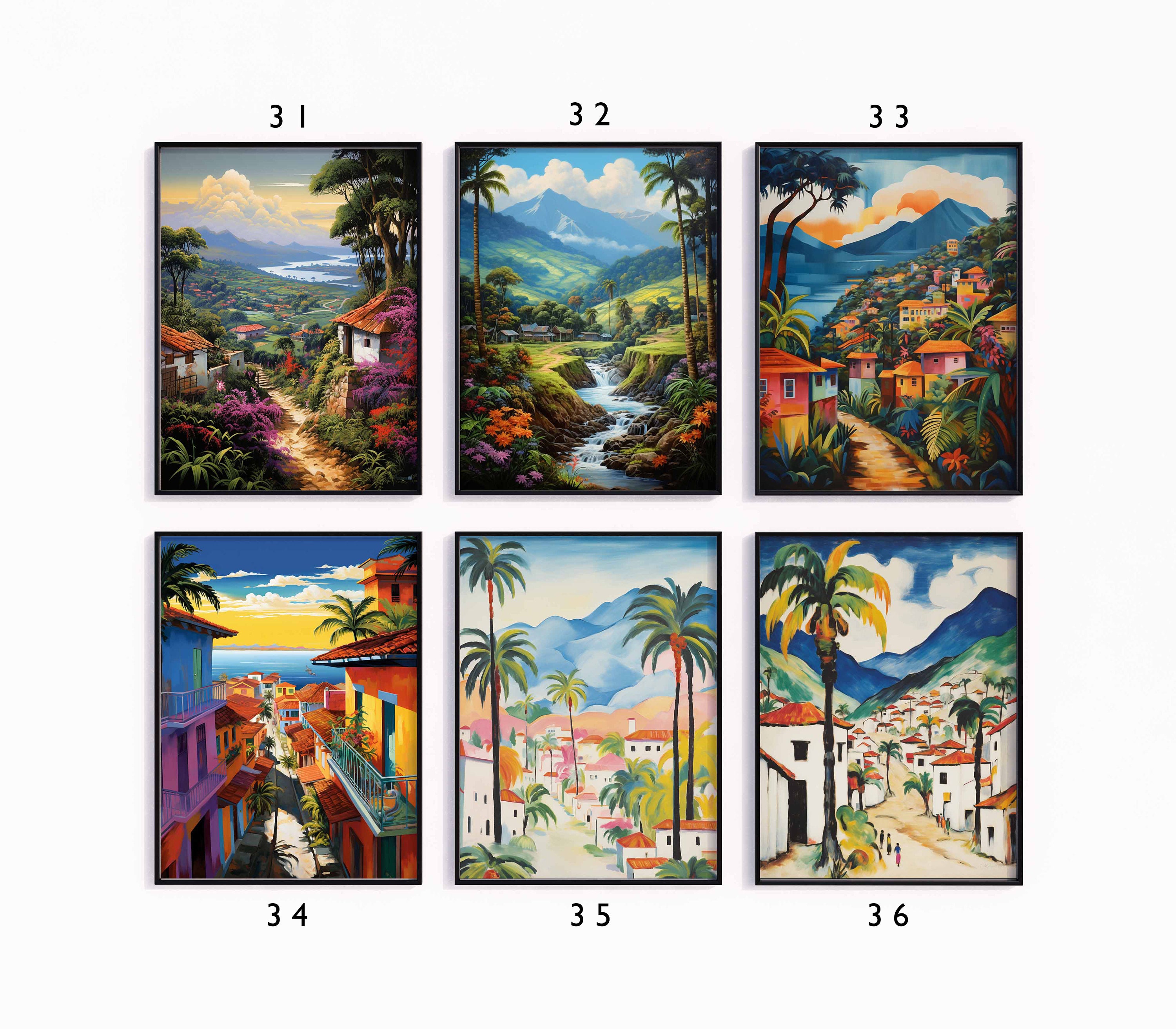 Cuba Poster Set, Latin American Travel Prints, Floral Art, Havana Decor ...